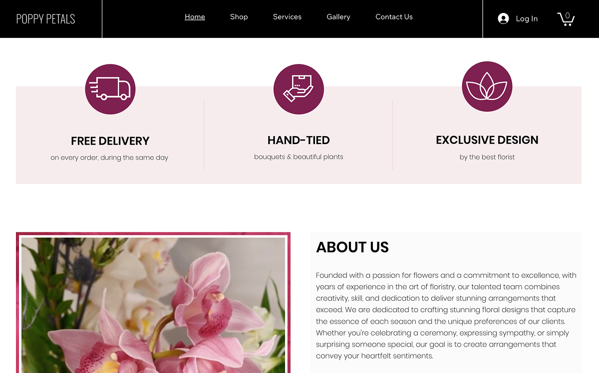 Poppy Petals | Wix Marketplace | Wix.com